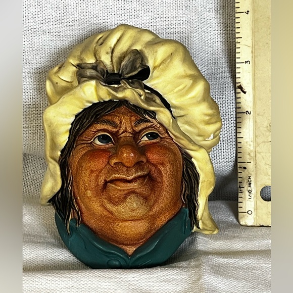 Bossons | Art | Rare Vintage Bossons Head Hand Painted Chalkware Wall ...